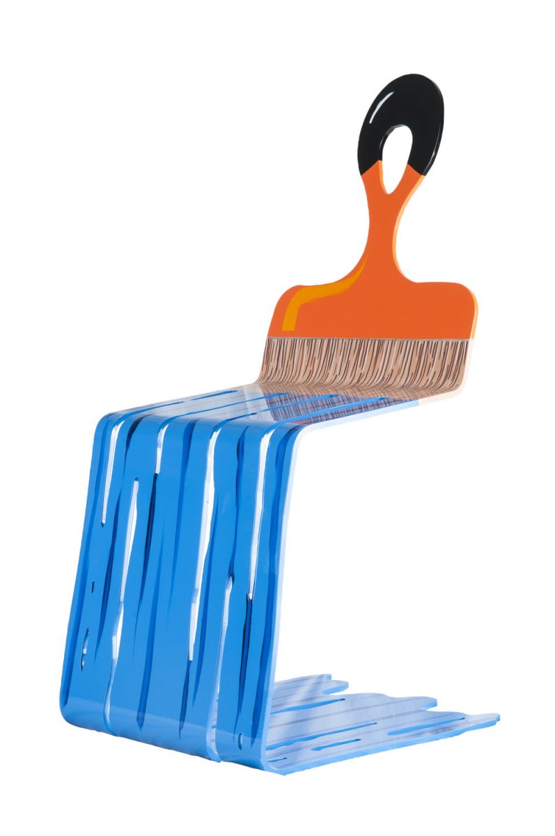 Grab a Chair (Light Blue-Orange) – David Kracov